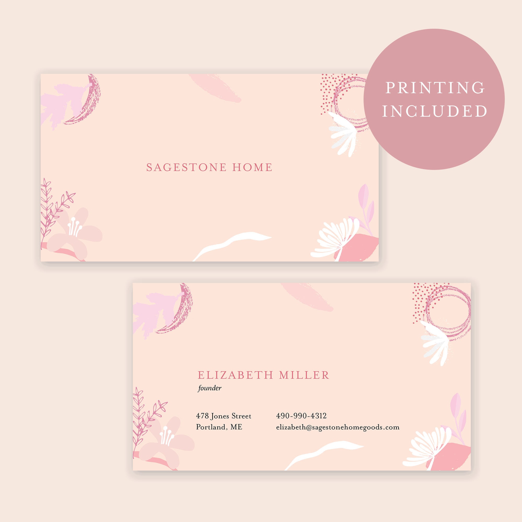 Custom Business Card Printable Business Card Small | Etsy