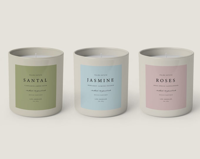 Candle Labels Template | DIY Label Maker | Printable Sticker Label ...