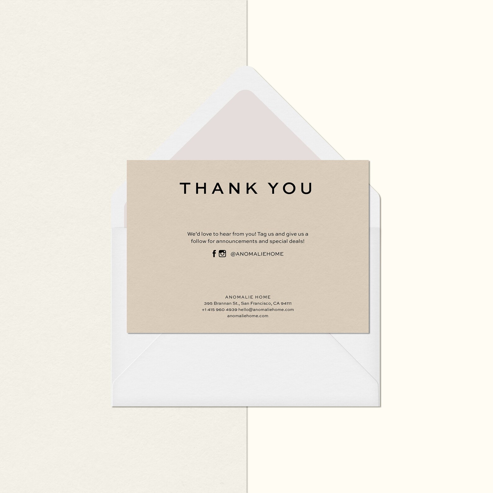 Minimalist Thank You Insert Card Printable Thank You for - Etsy