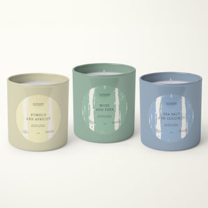 Round Candle Label | Label Template | Abstract Packaging Label ...