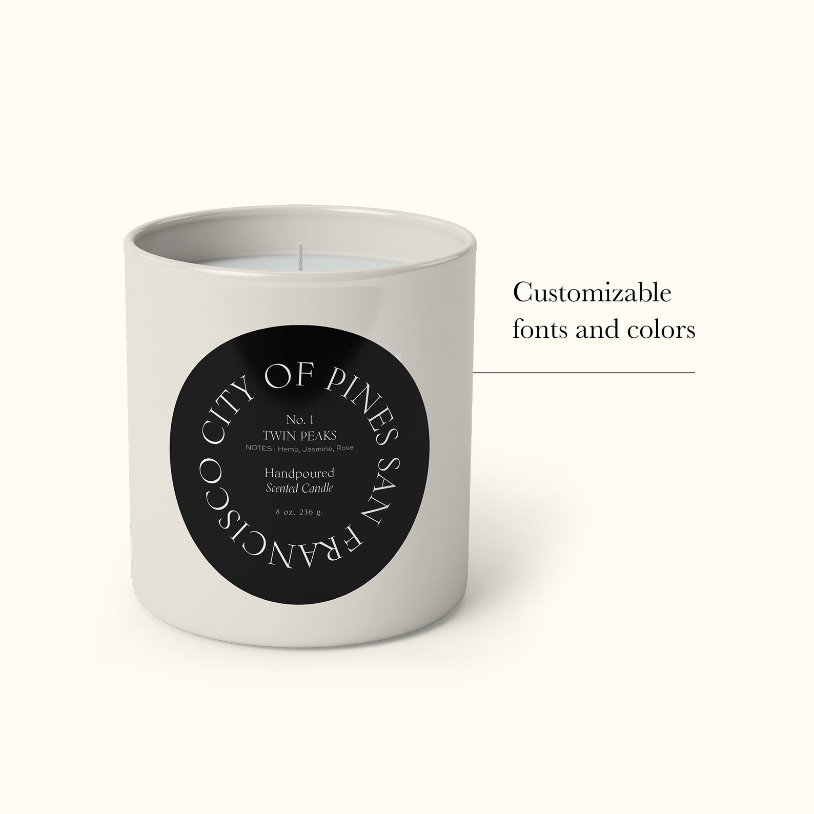 Round Candle Labels Sticker Label Template Sticker Product | Etsy