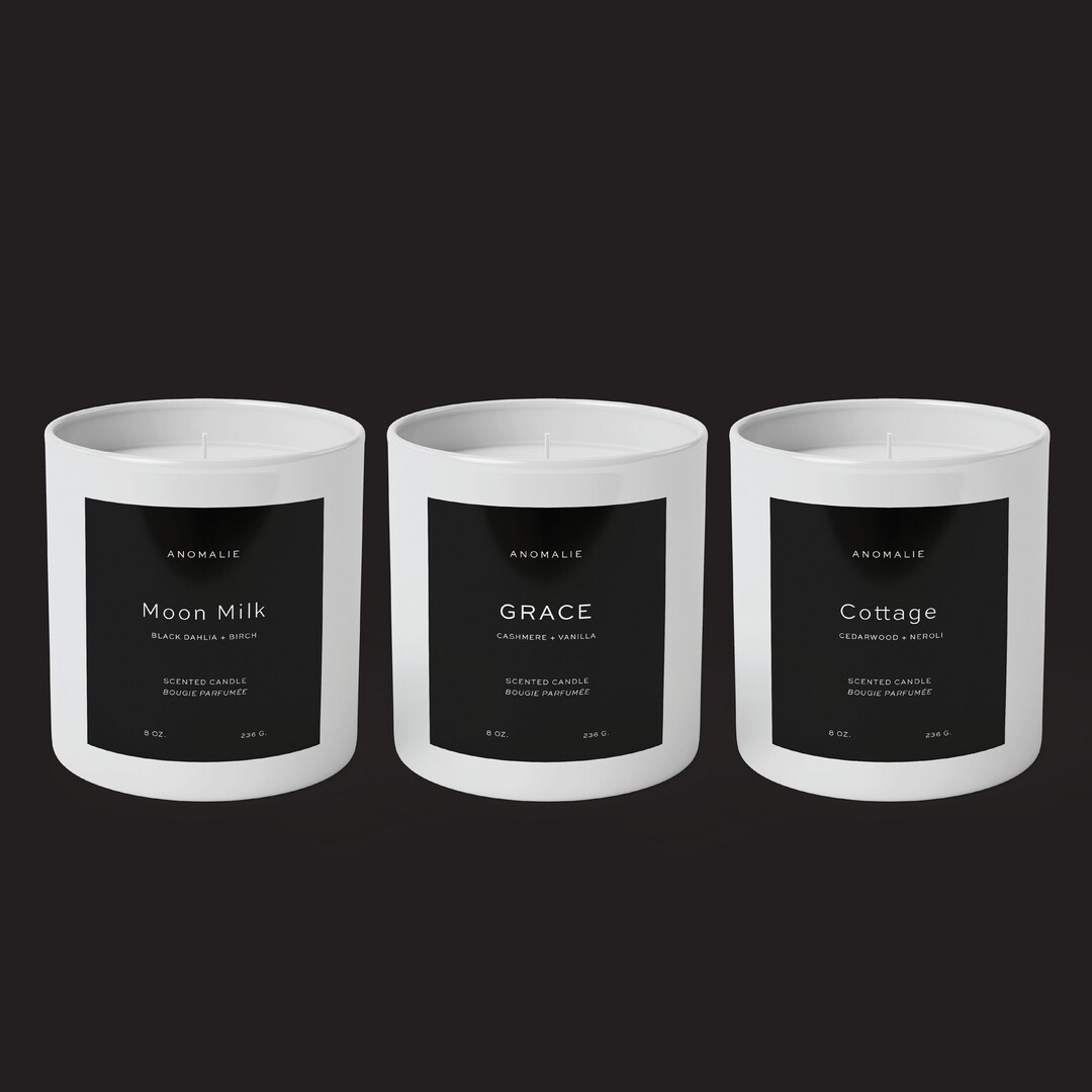 Modern Candle Label | Minimal Label | Editable Candle Label Template ...