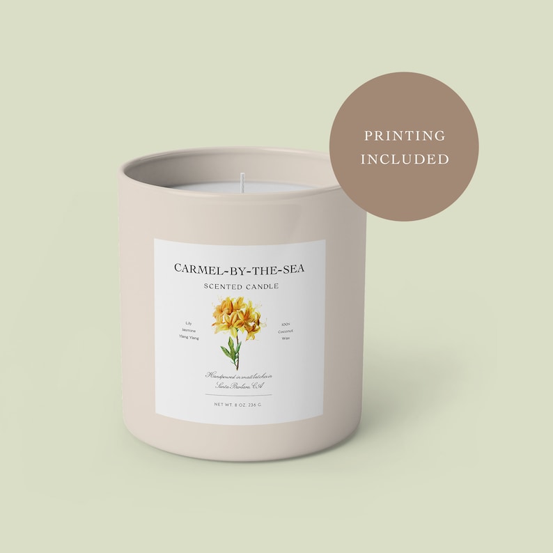 Candle Label Design Candle Label SVG Candle Label Template | Etsy