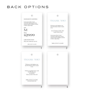 Editable Hang Tag Clothing Labels Merchandise Tags | Etsy