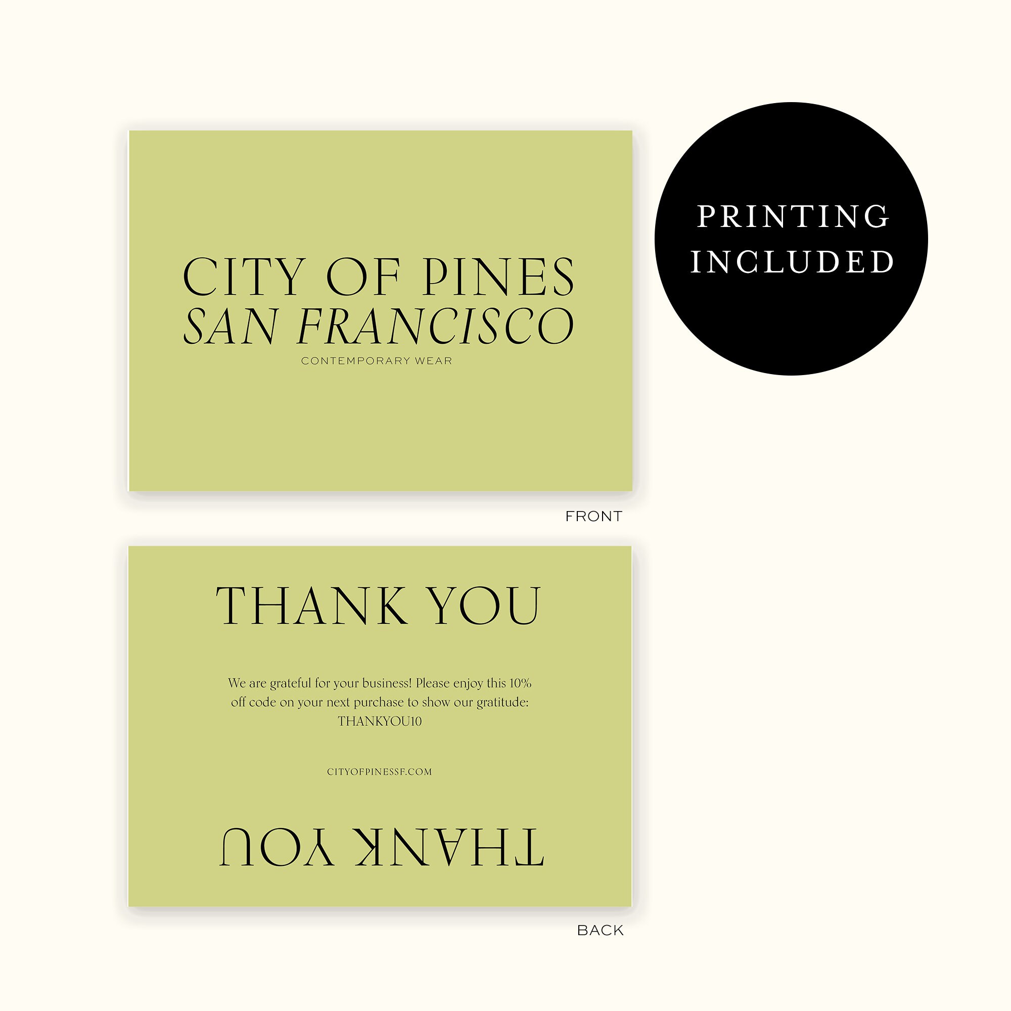 Modern Thank You Insert Card Printable Thank You for Your | Etsy