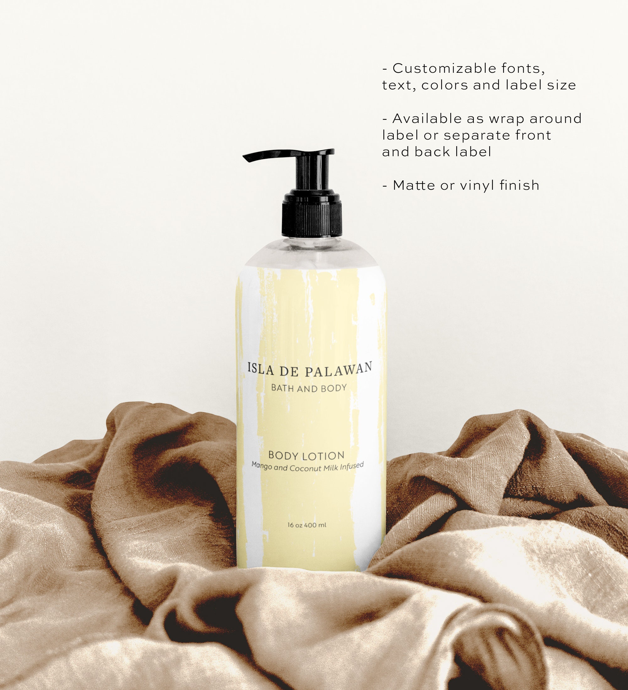 Cosmetic Label Spray Bottle Label Editable Dropper Bottle - Etsy