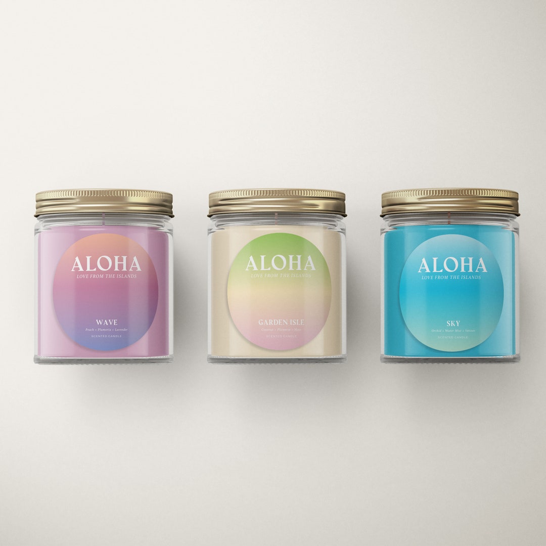 Round Candle Label | Candle Label Template | Candle Sticker Template ...