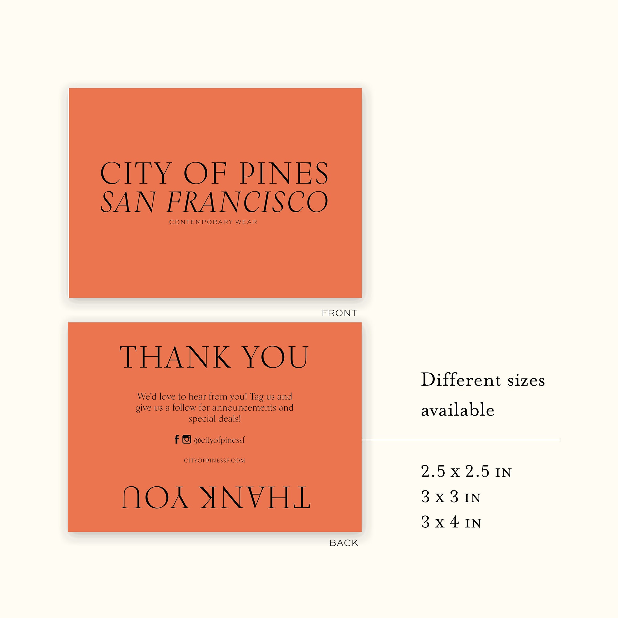 Modern Thank You Insert Card Printable Thank You for Your | Etsy