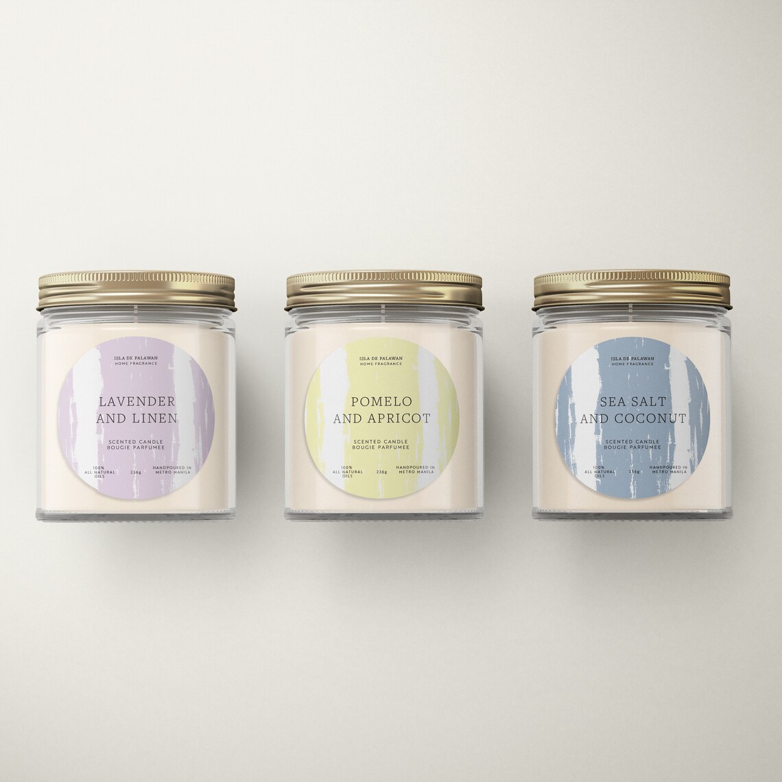Round Candle Label Label Template Abstract Packaging Label - Etsy