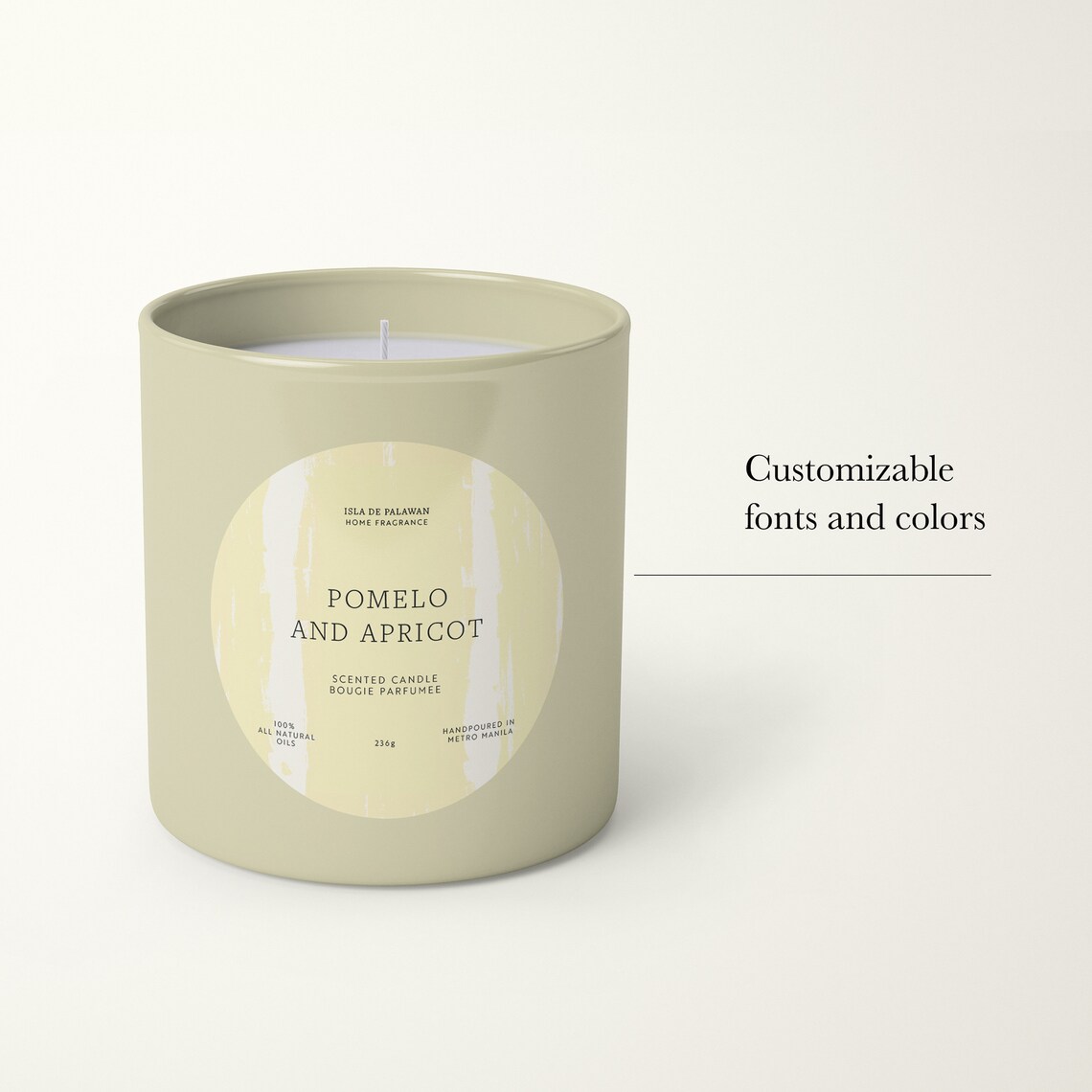 Round Candle Label Label Template Abstract Packaging Label - Etsy