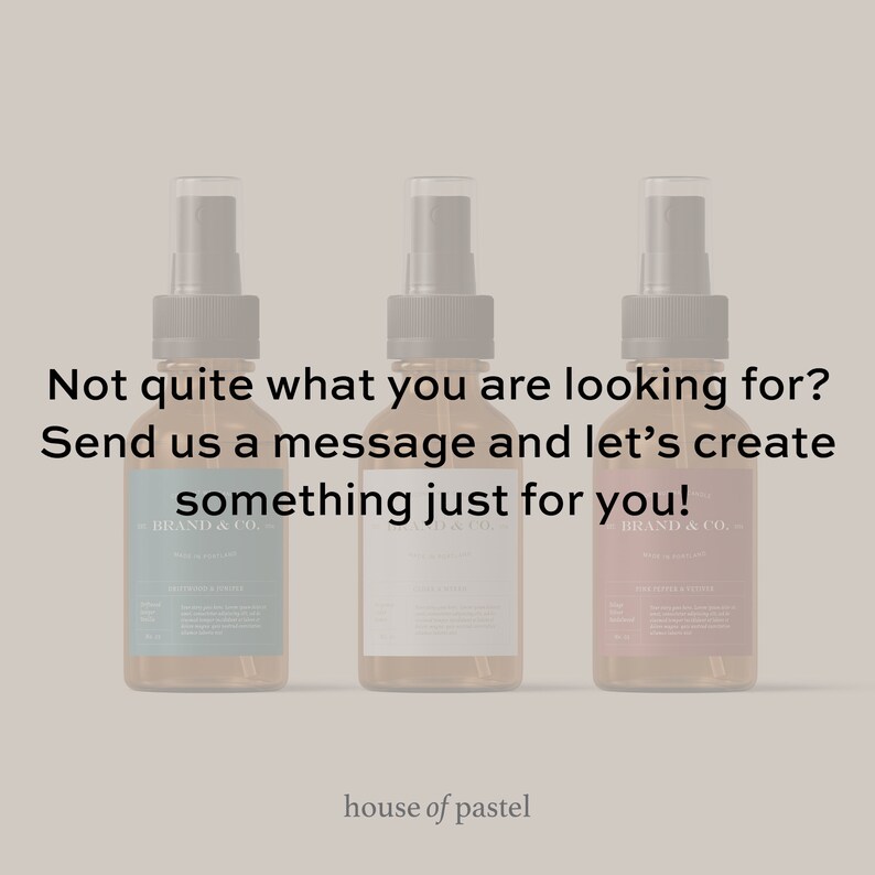 Spray Bottle Label Body Product Label Editable Cosmetic - Etsy