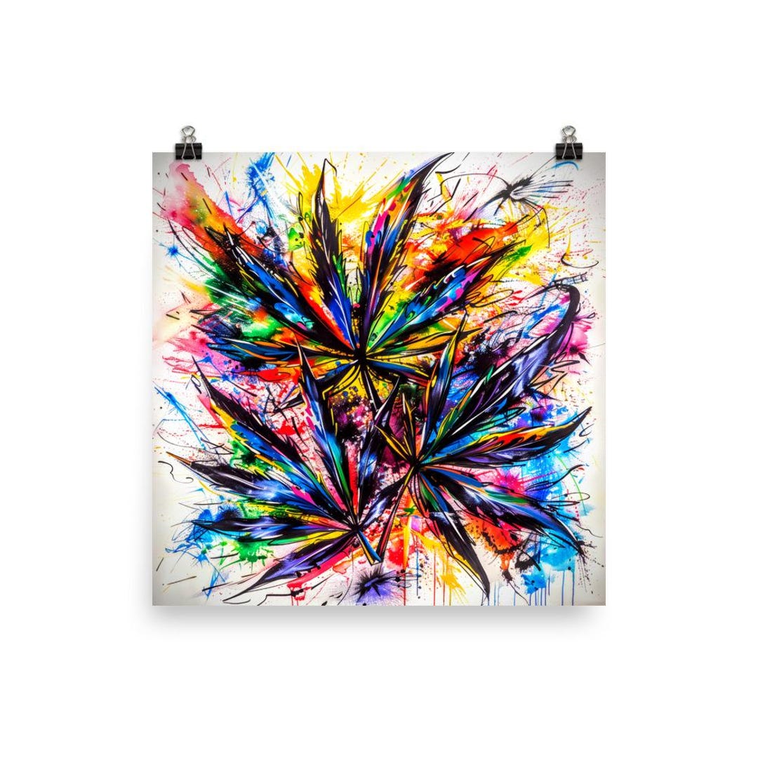 Vivid Blaze Weed Poster - Etsy