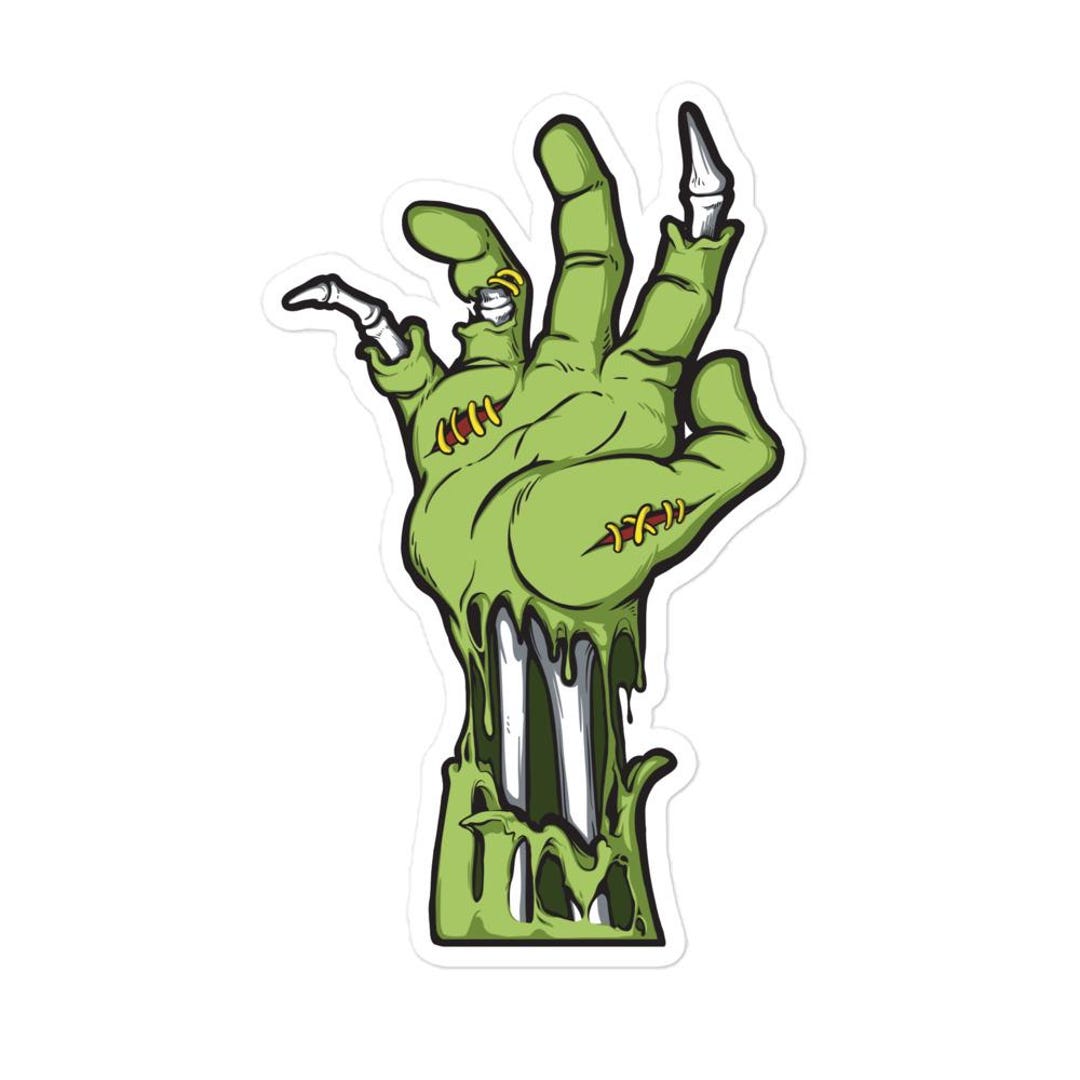 Zombie Hand Sticker - Etsy
