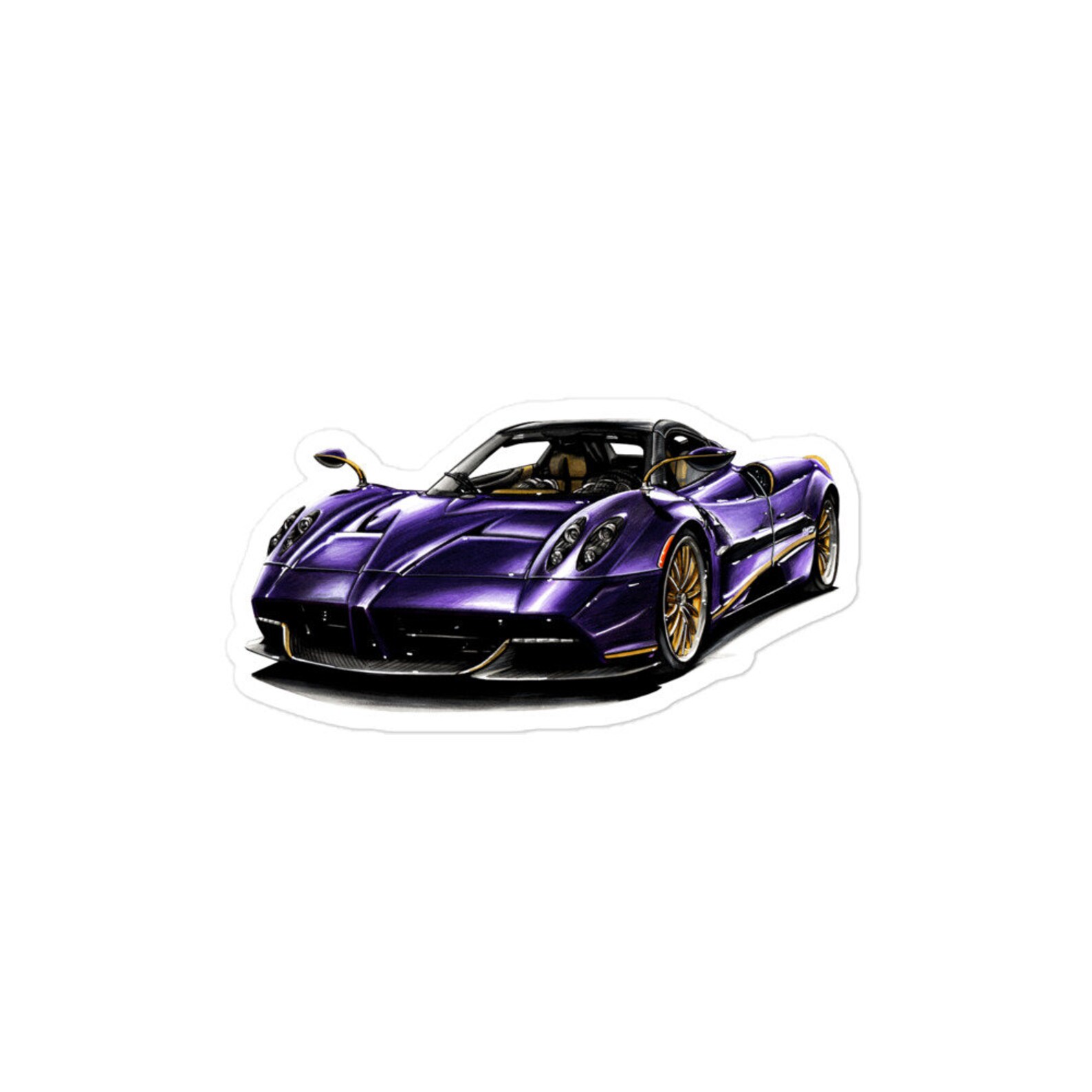 Hand Drawn Pagani Sticker - Etsy