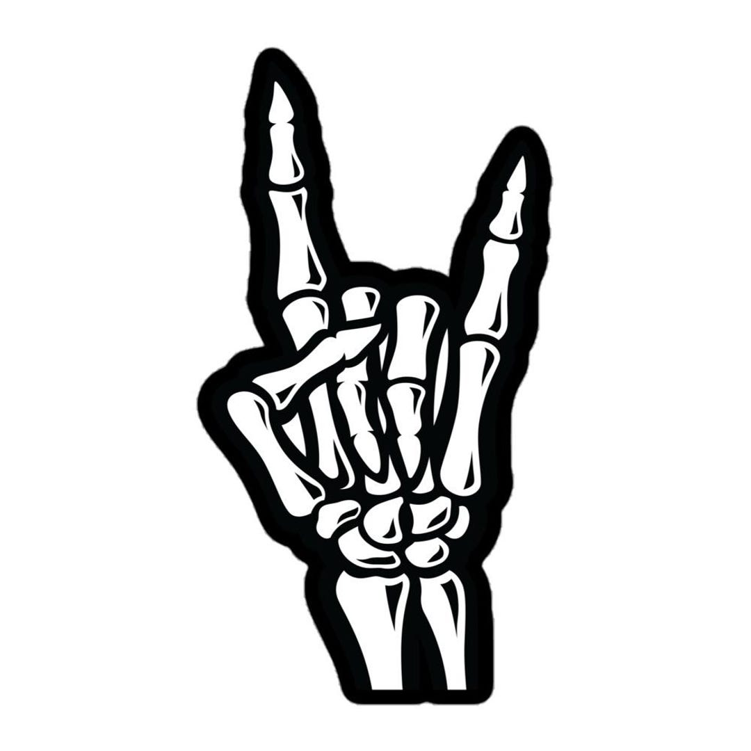 Bone Rocker Skeleton Sticker - Etsy