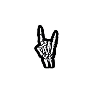 Bone Rocker Skeleton Sticker - Etsy