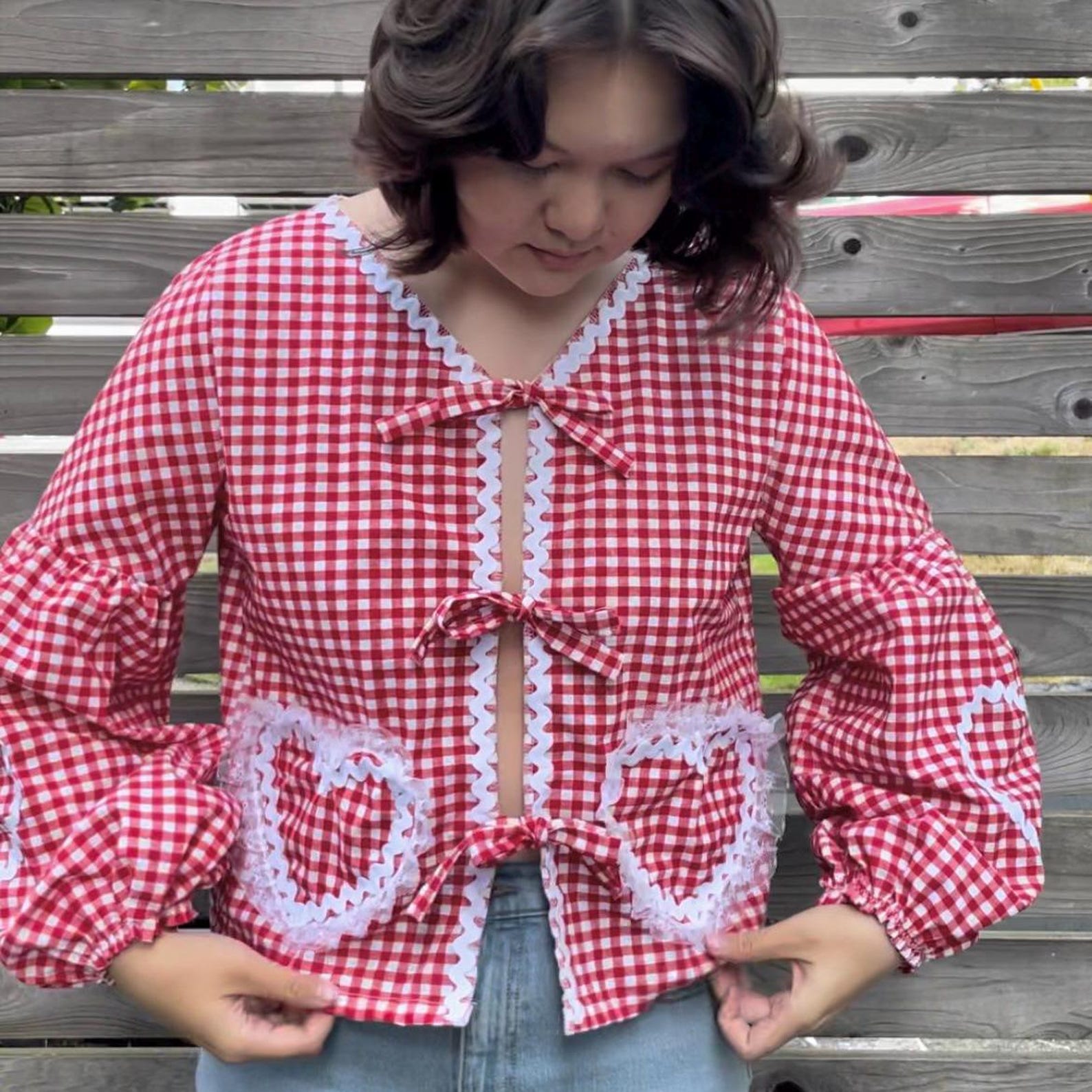 Demure Heart Blouse Sewing Pattern PDF - Etsy