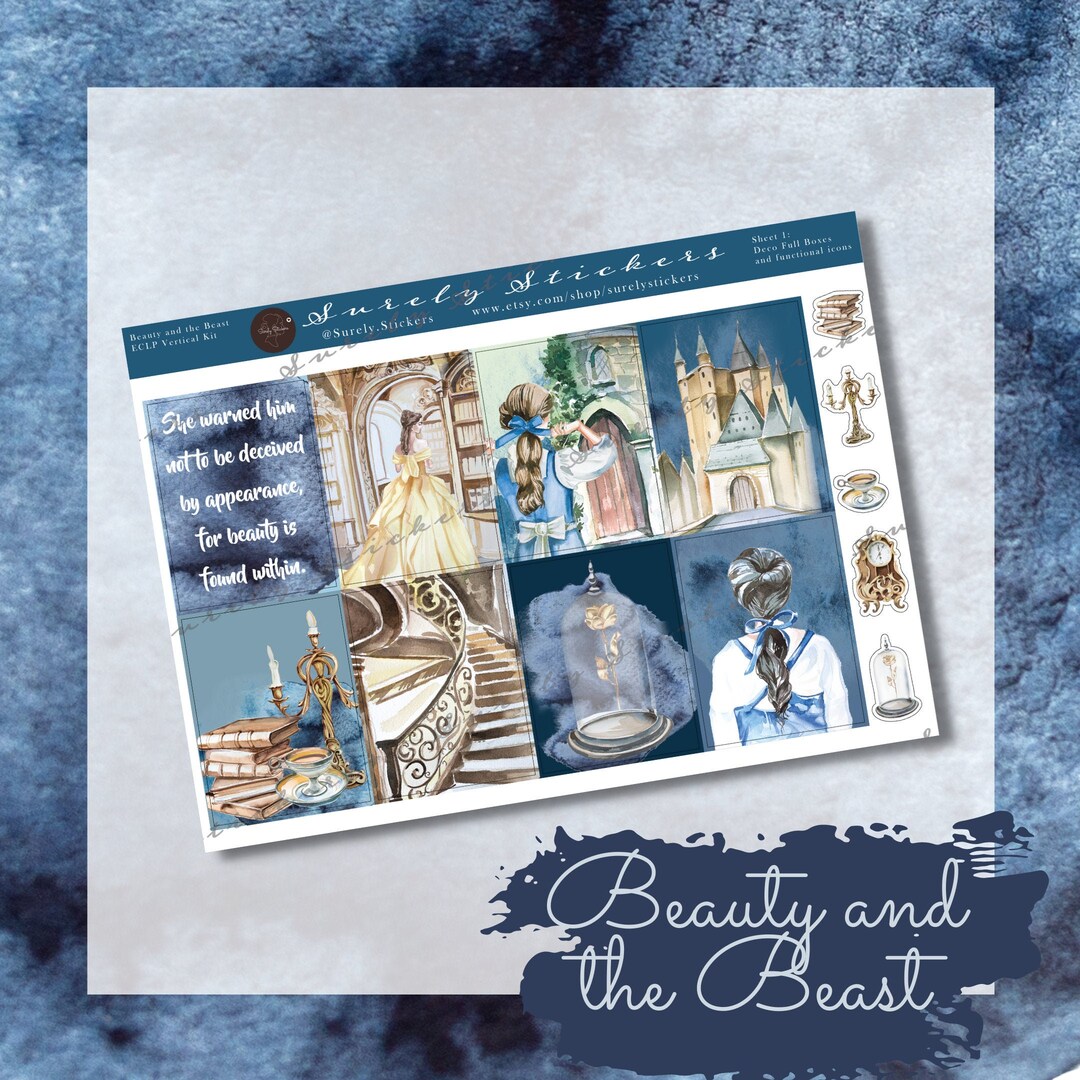 Beauty and the Beast Full Sticker Kit - Etsy