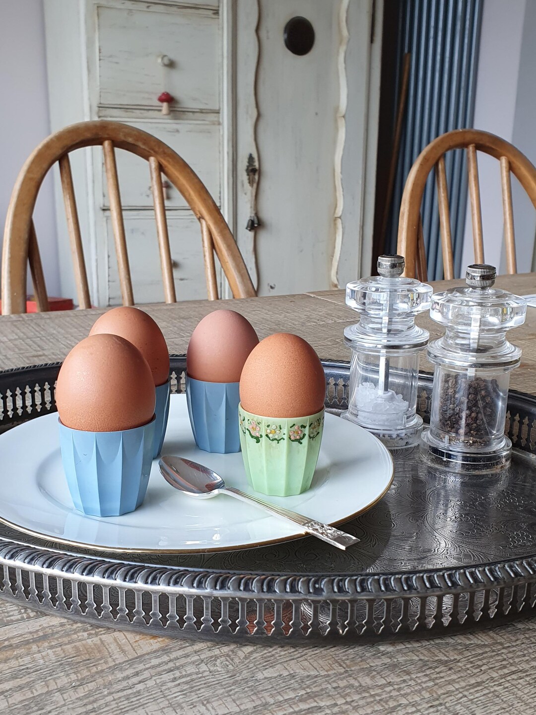 Vintage Set of Four Retro Bakelite Egg Cups 1950s NB Ware Stackable ...