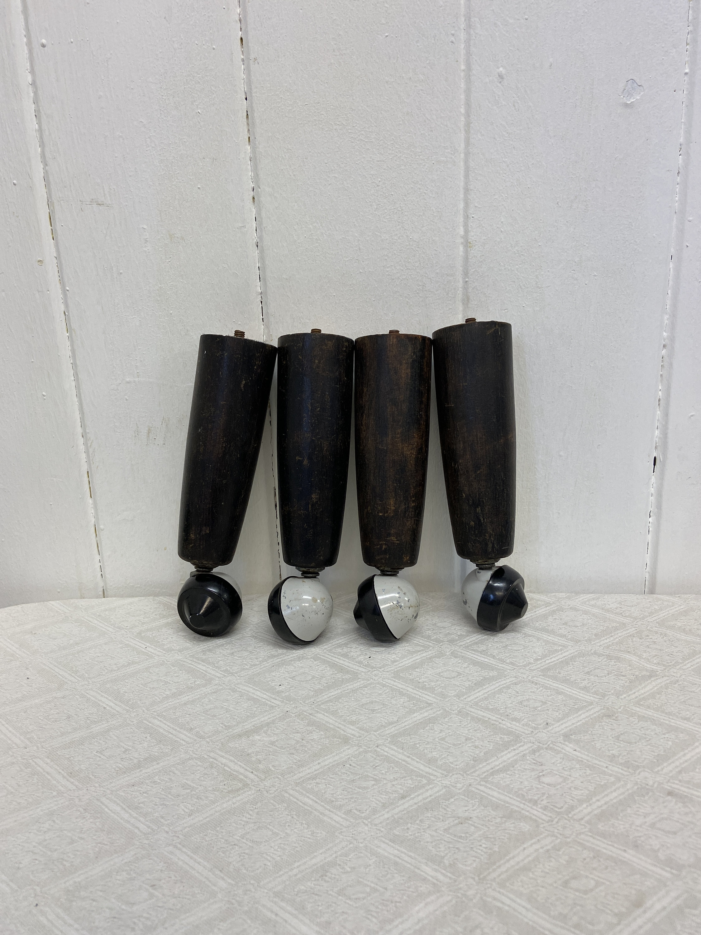 Four Furniture Retro Vintage Wooden Table Trolley legs with | Etsy