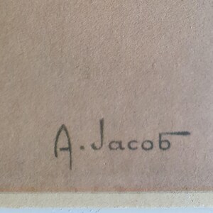 Beautiful Rare 1940s Fine Print of Oil Painting by Alexandre Jacob ...