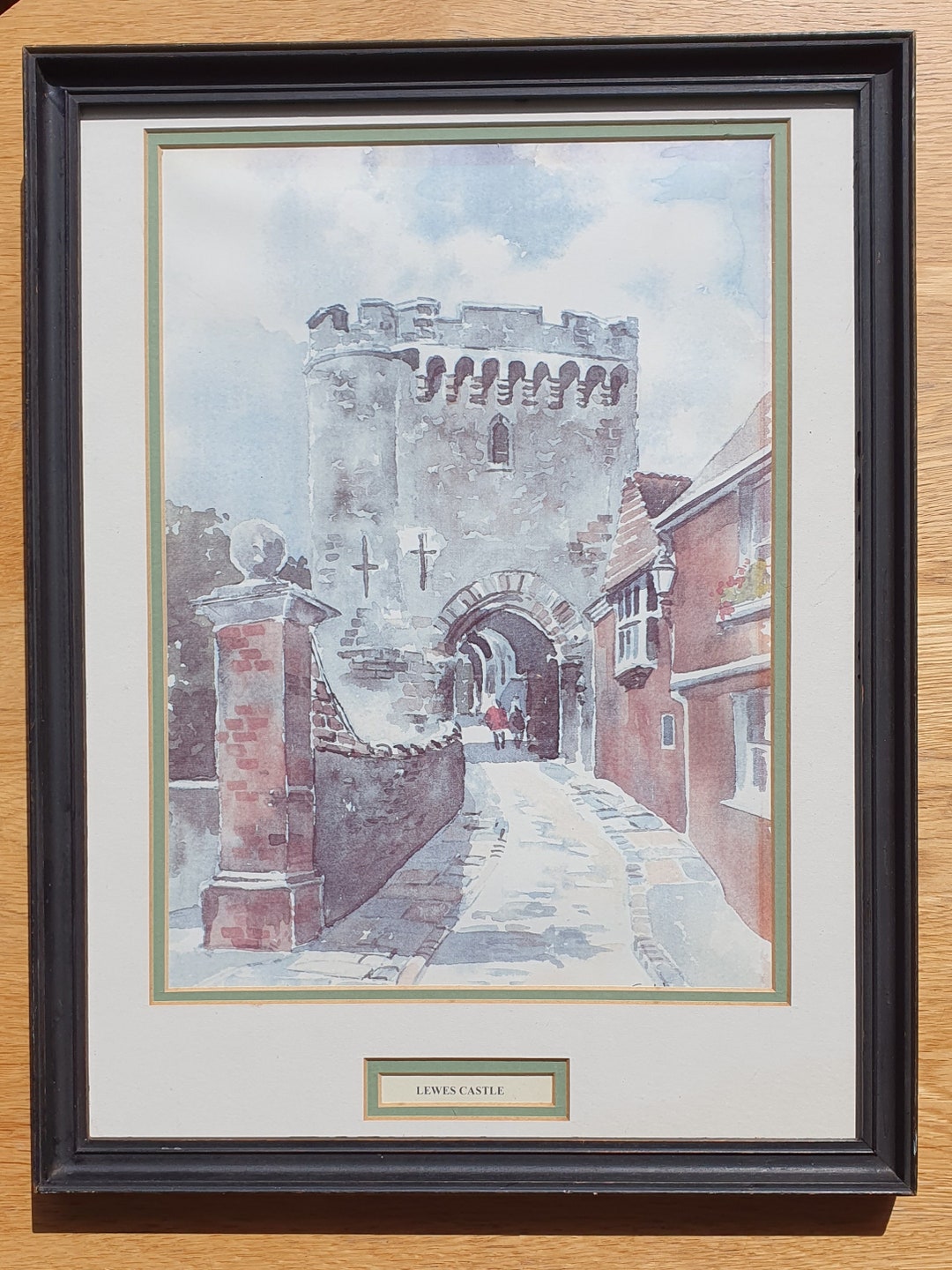 Vintage Watercolour Painting of Famous 14th Century Barbican Gate of ...