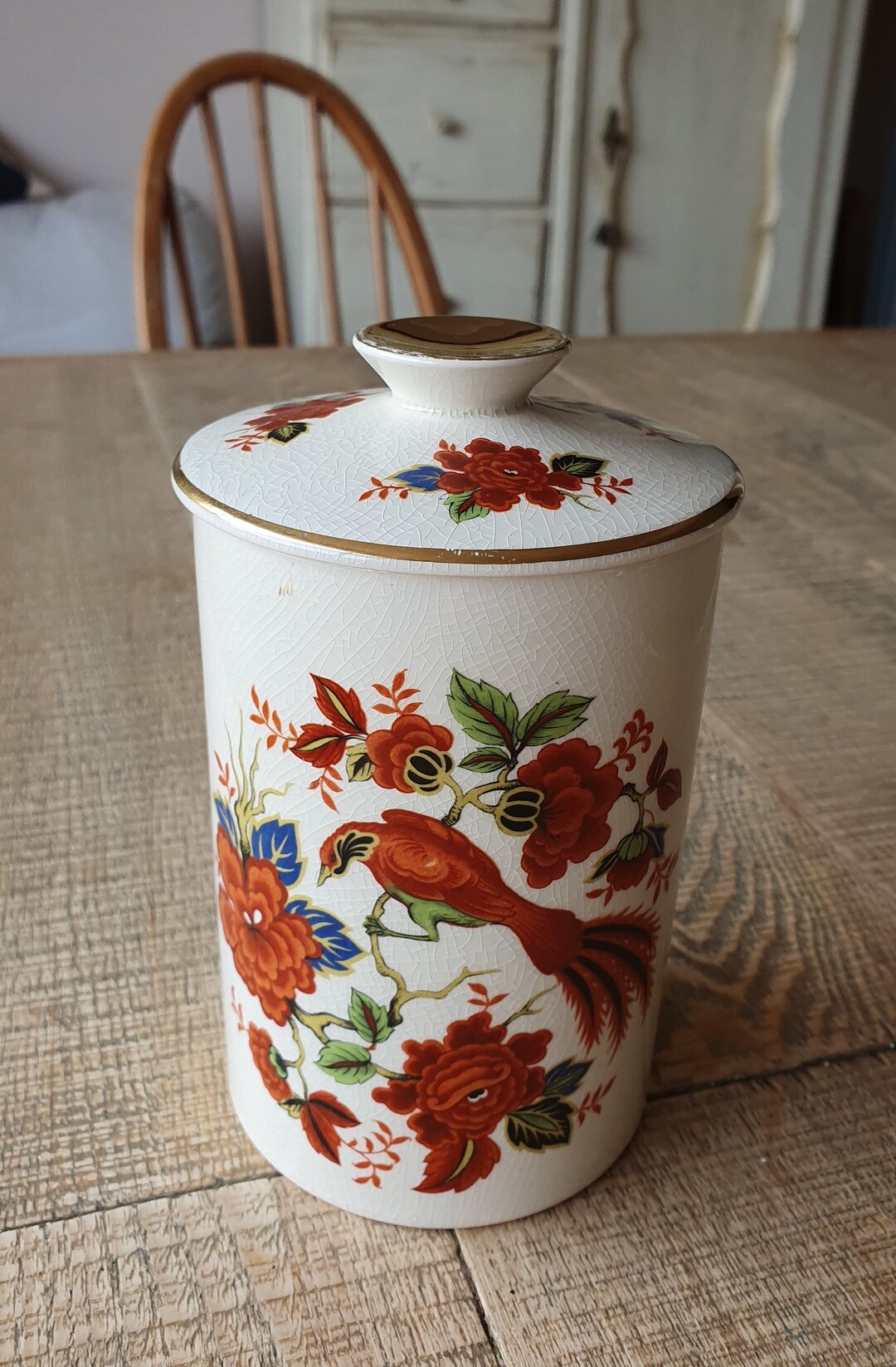 Beautiful Vintage Fortnum and Mason Crown Devon Pottery Storage Jar C ...
