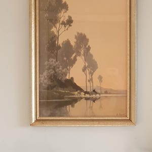 Beautiful Rare 1940s Fine Print of Oil Painting by Alexandre Jacob ...