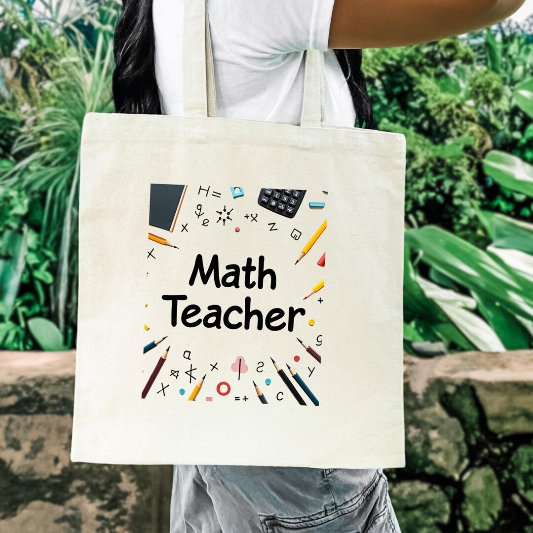 Math Teacher Tote Bag | Gift for Teacher, Back to School Teacher Gift ...