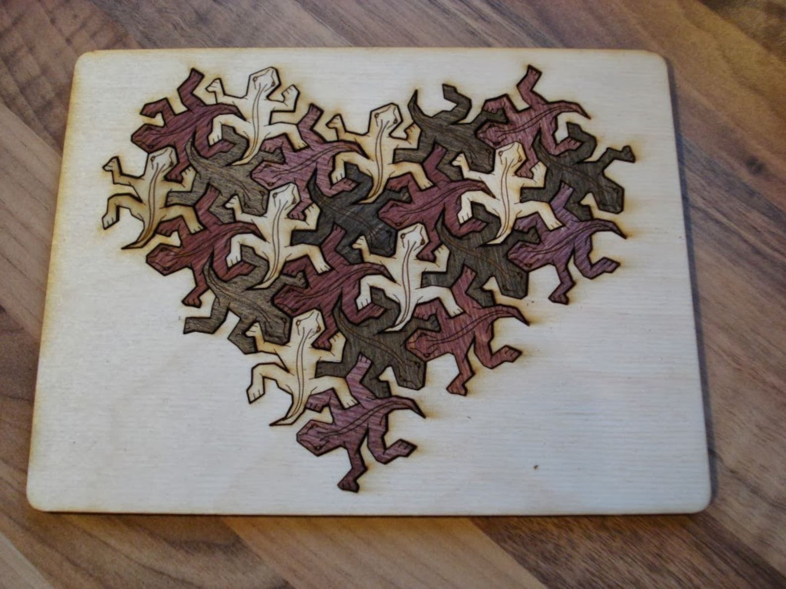 Escher Lizard Spiral PLANS Gecko Tessellation FILES - Etsy