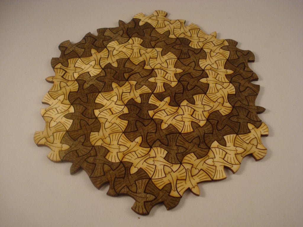 Escher Fish Plans, Tessellating Shape FILES - Etsy