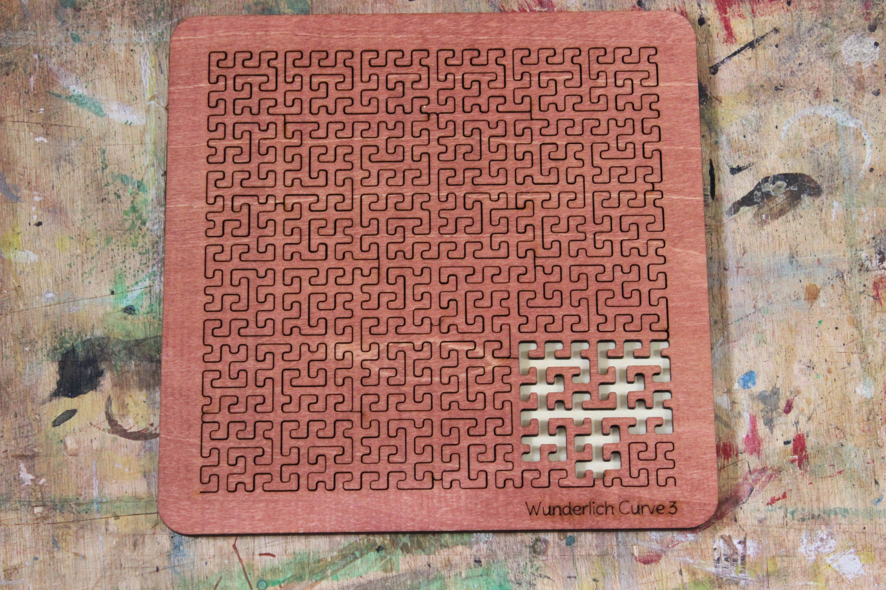 Hilbert Curve Tray Puzzle PLANS Fractal Puzzle FILES - Etsy