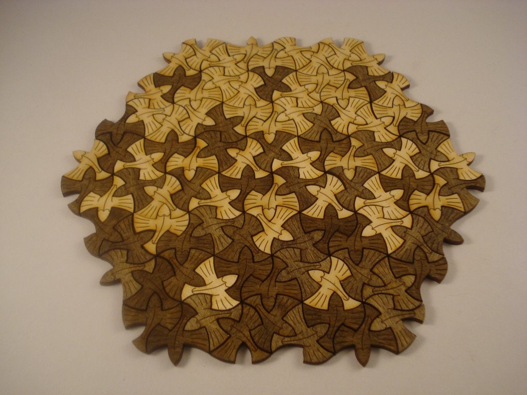 Escher Fish Plans, Tessellating Shape FILES - Etsy