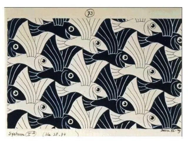 Escher Fish Plans, Tessellating Shape FILES - Etsy