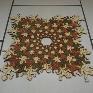 Escher Lizard Spiral PLANS Gecko Tessellation FILES - Etsy