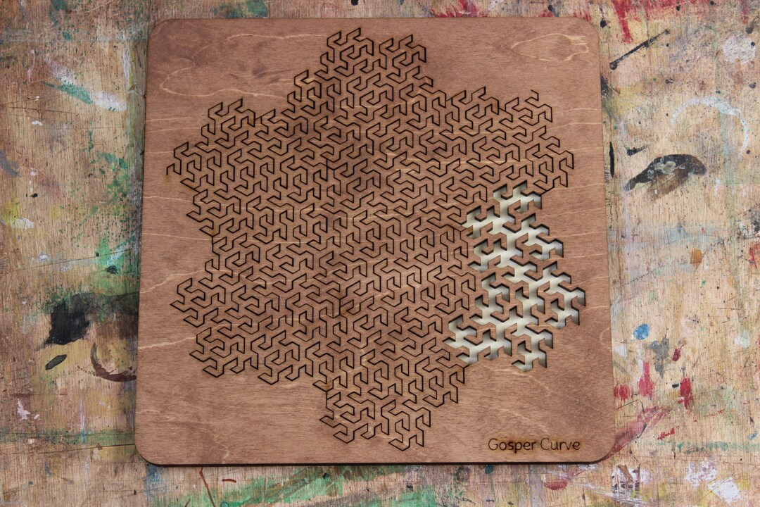 Gosper Curve Tray Puzzle PLANS Fractal Puzzle FILES - Etsy