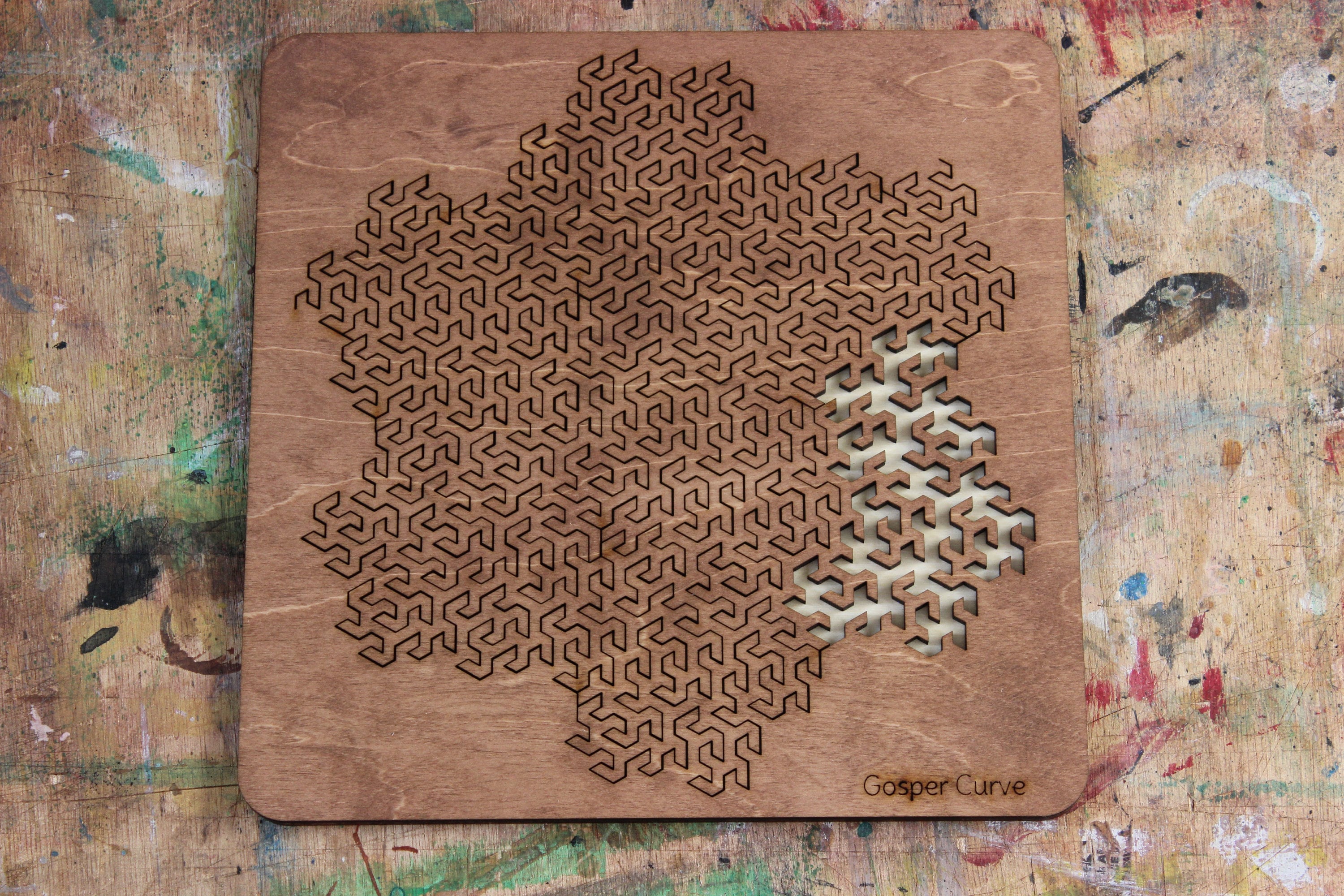 Gosper Curve Tray Puzzle PLANS Fractal Puzzle FILES - Etsy