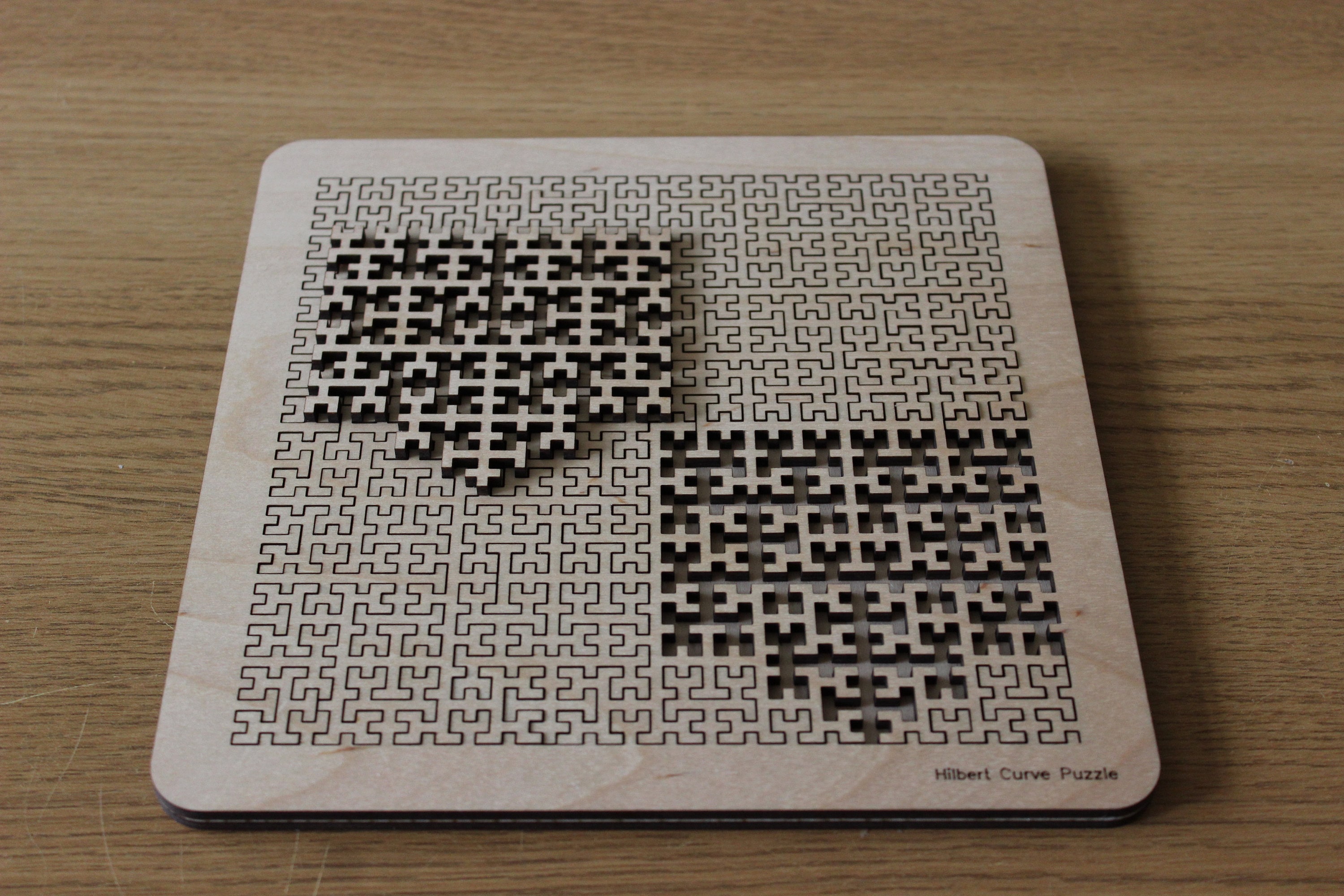 Hilbert Curve Tray Puzzle PLANS Fractal Puzzle FILES - Etsy