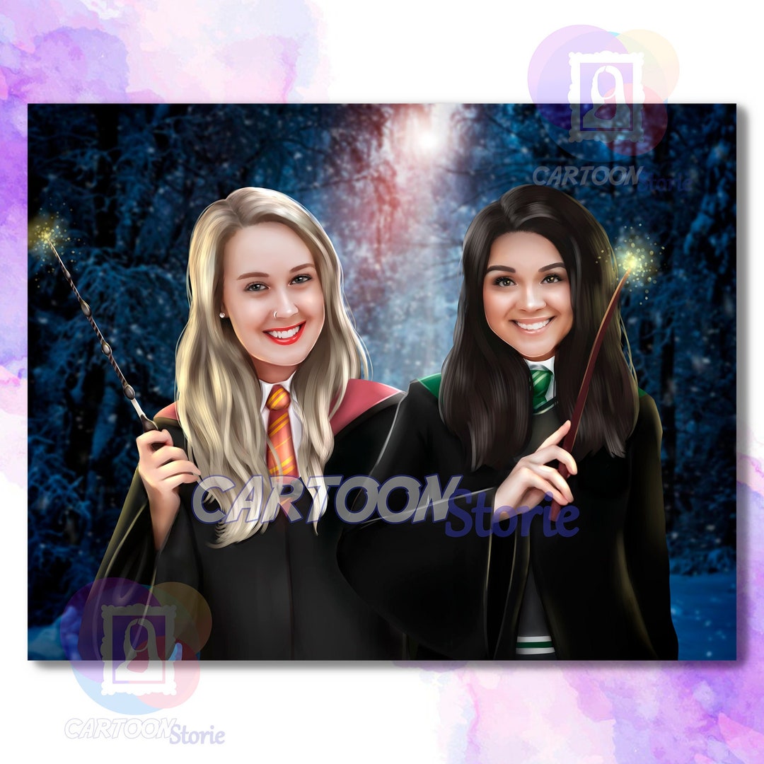 Custom Cartoon Wizard Portrait - Etsy