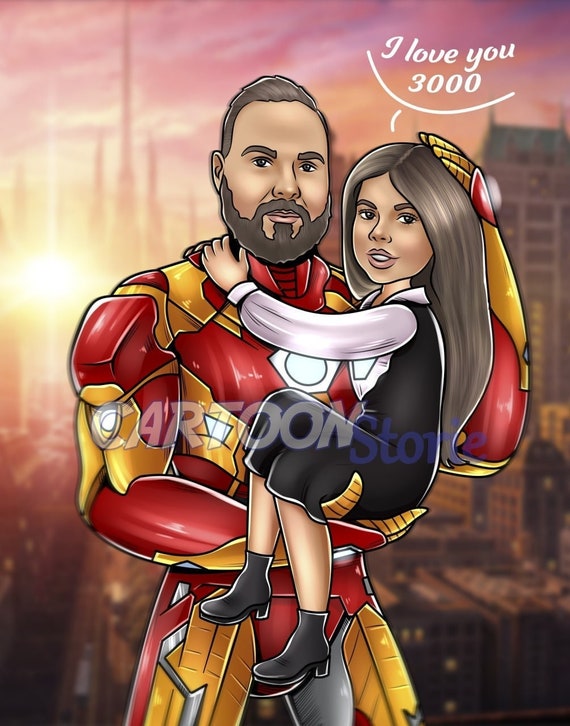 Father's Day Gift Superhero Portrait - Etsy