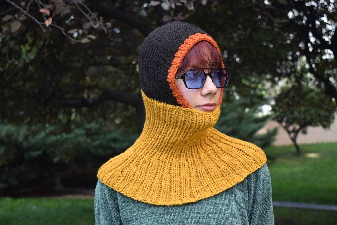 Balaclava Hand Knit, Long Neck Balaclava, Wool Balaclava, Unisex ...
