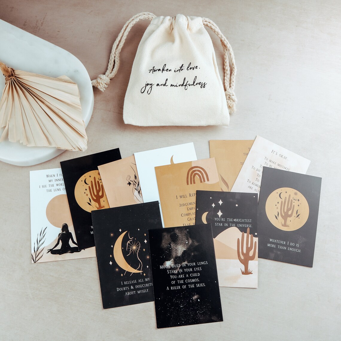 Self Love Daily Affirmation Cards Set Mini Gift - Etsy