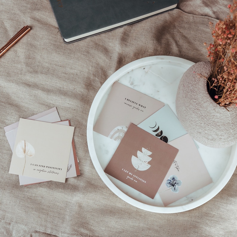 Mindfulness Daily Affirmation Cards Set | Mindfulness Gift Set | Yoga ...