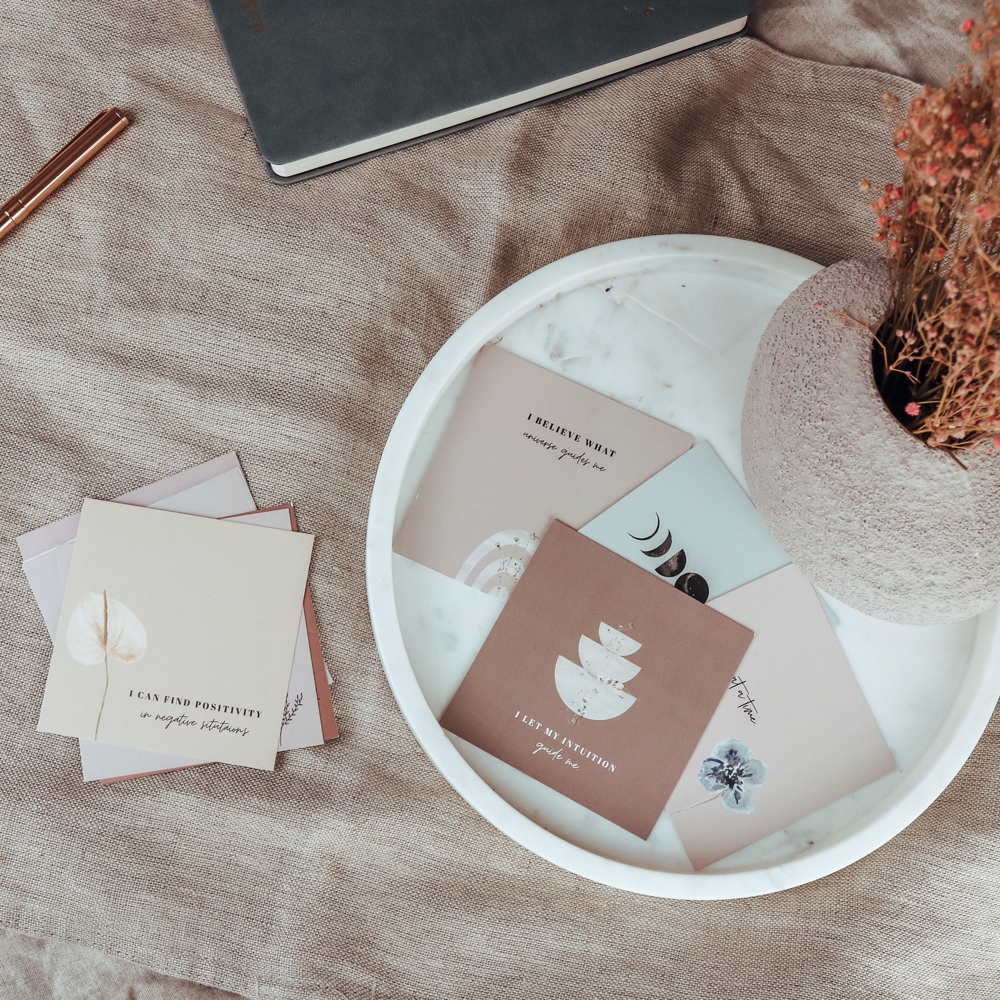 Mindfulness Daily Affirmation Cards Set Mini Gift Set Yoga - Etsy