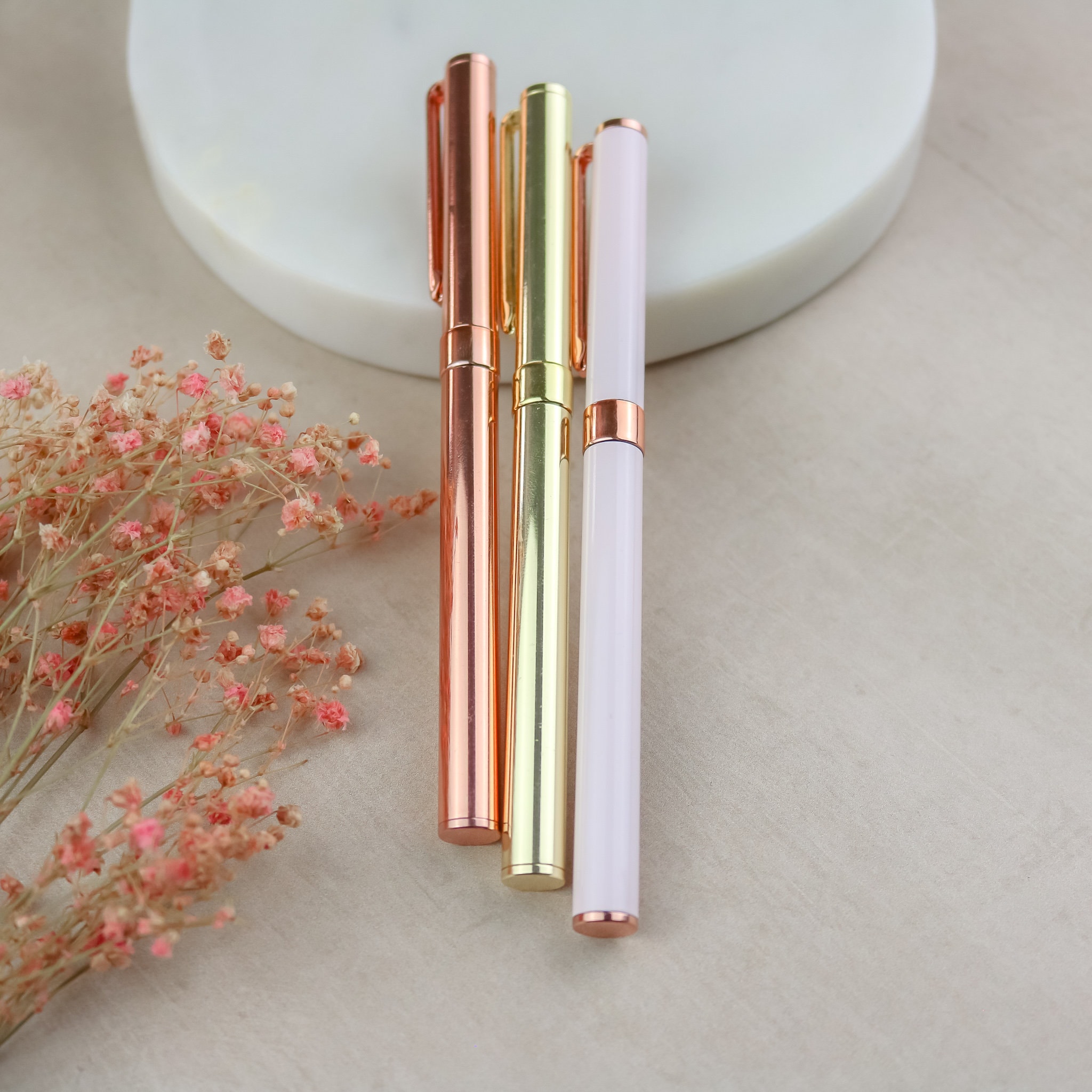 Rosegold pen| journaling pen 0.5 mm Pen Minimalist Ballpen Wedding Pens ...