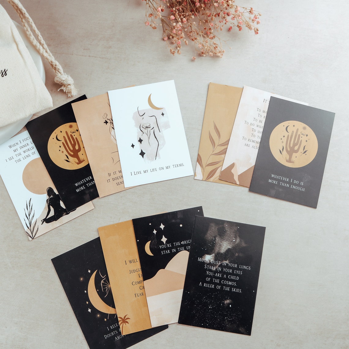 Self Love Daily Affirmation Cards Set Mini Gift - Etsy
