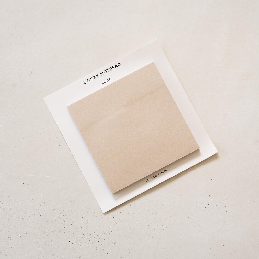 Dotted Beige Sticky Notepad | Functional Planner Accessories - Etsy