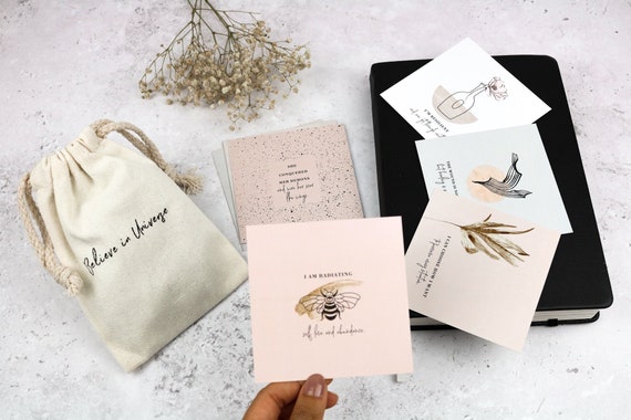 Healing Mindfulness Daily Affirmation cards Set Mini gift | Etsy