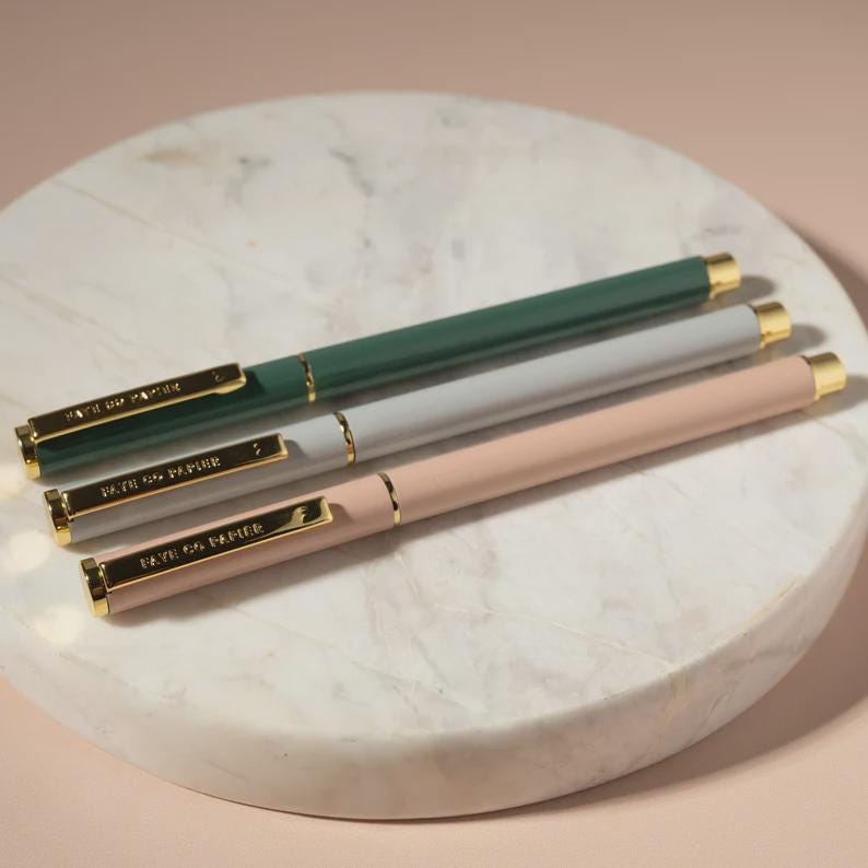 Classic GOLD Luxury Gold Ballpoint Pen for Planners & Journals |wedding ...
