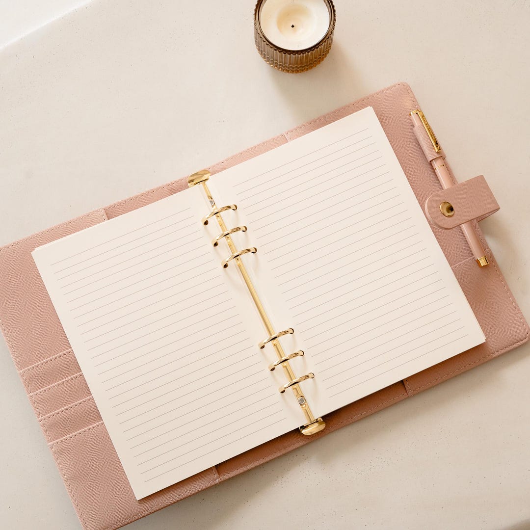 Lined Planner Refill Inserts for A5 Ring Binder Organisers & Planners ...